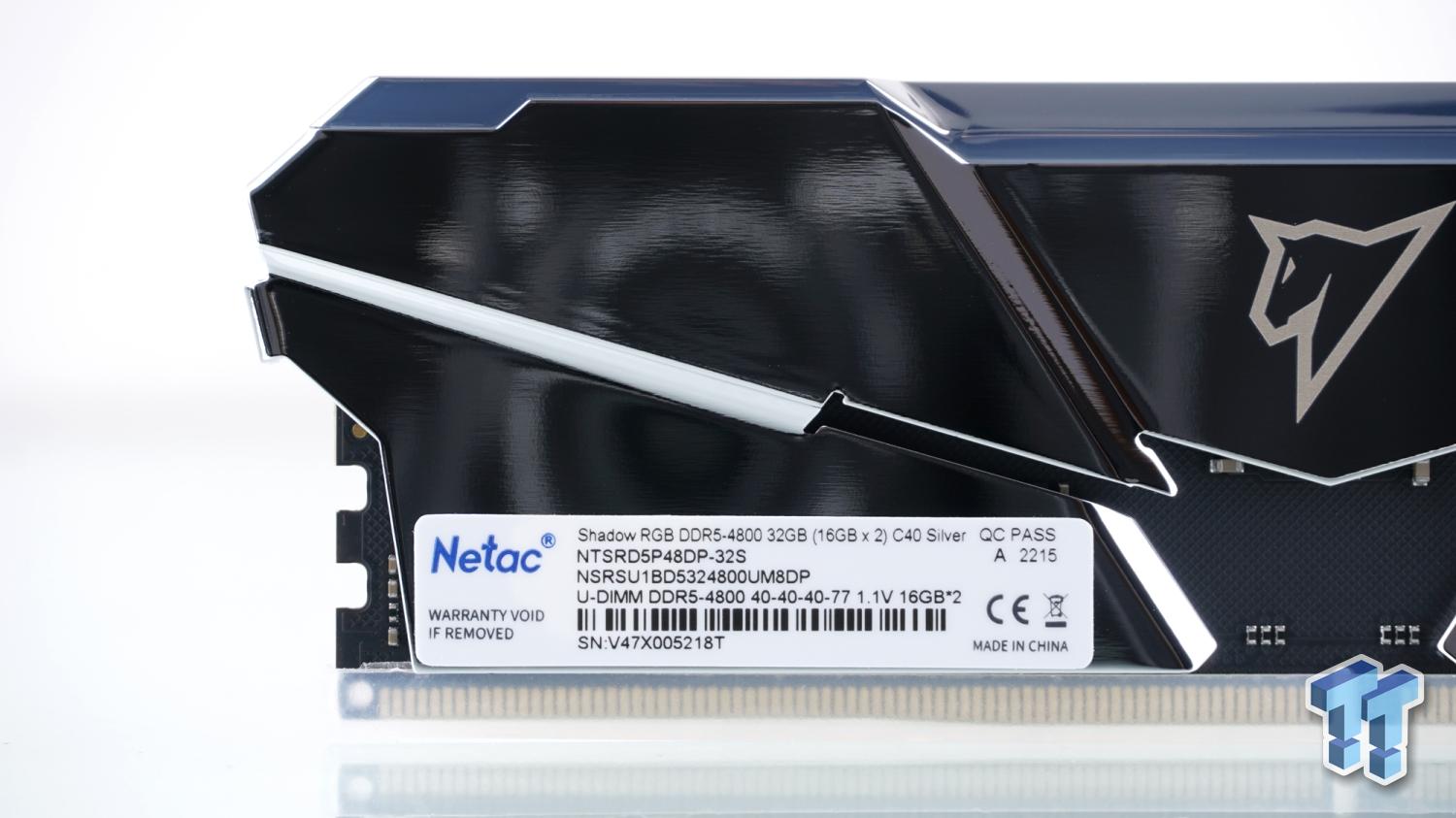 Netac Shadow RGB DDR5-4800 32GB Dual-Channel Memory Kit Review