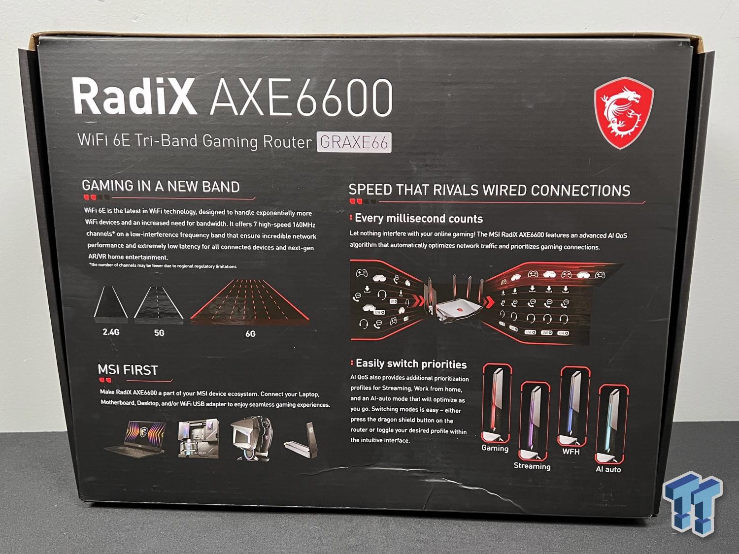 MSI RadiX AXE6600 GRAXE66 Tri-Band Gaming Router Review
