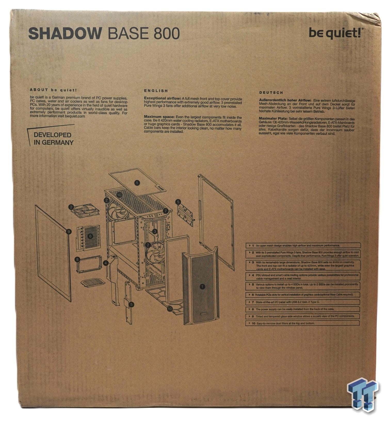 be quiet! Shadow Base 800 Mid-Tower Chassis Review