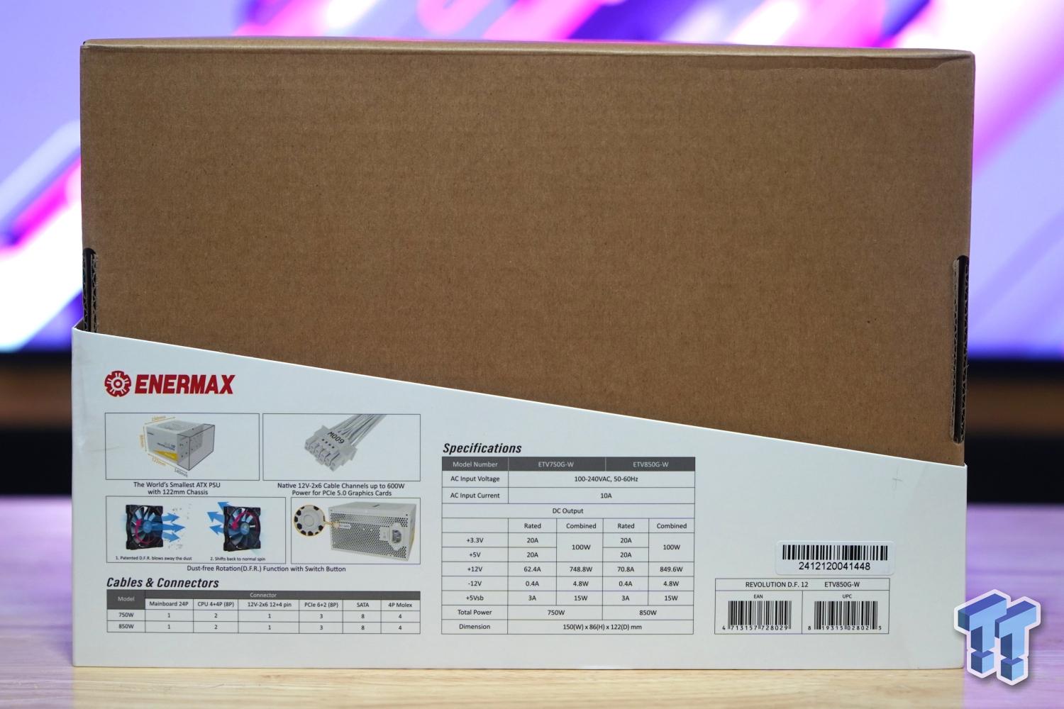 Enermax D.F.12 Revolution White 850w 80 PLUS Gold ATX 3.1 PSU Review