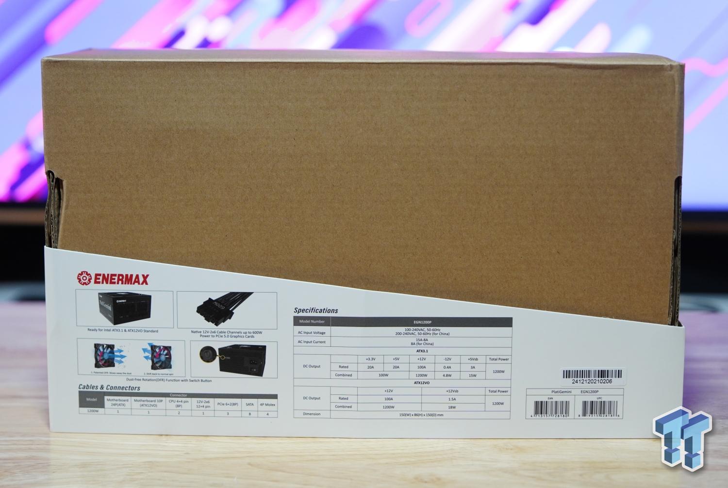 Enermax PlatiGemini 1200w 80 PLUS Platinum ATX 3.1 and 12VO PSU Review