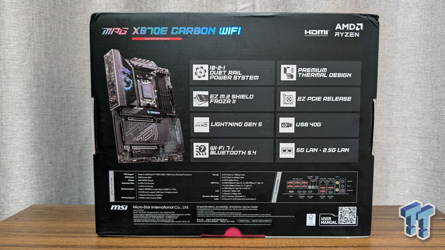 MSI MPG X870E Carbon Wi-Fi Motherboard Review