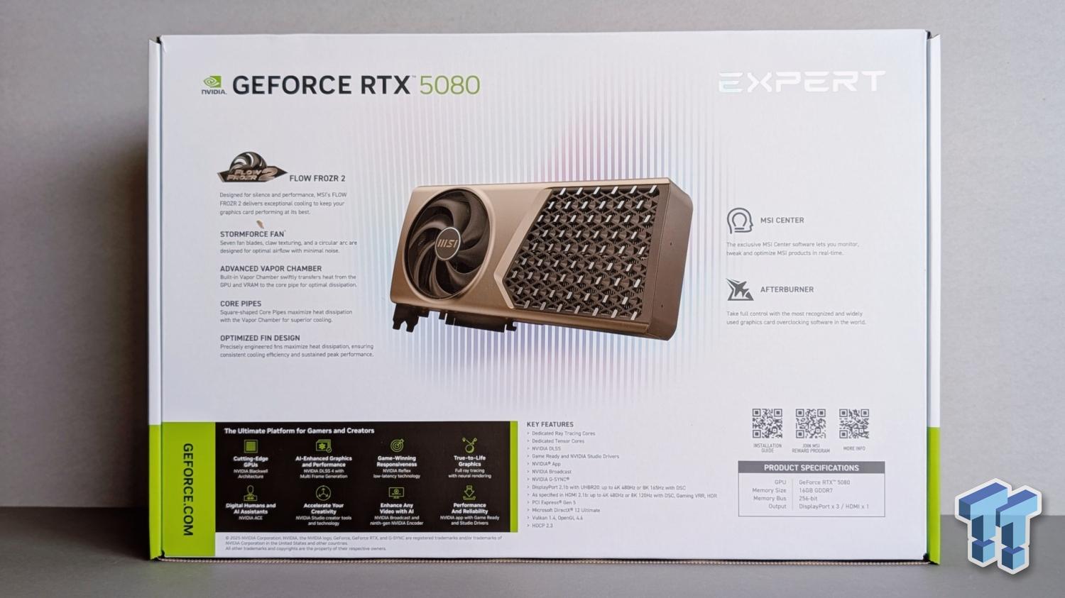 MSI GeForce RTX 5080 EXPERT OC Review - Bold Design, Impressive 4K ...