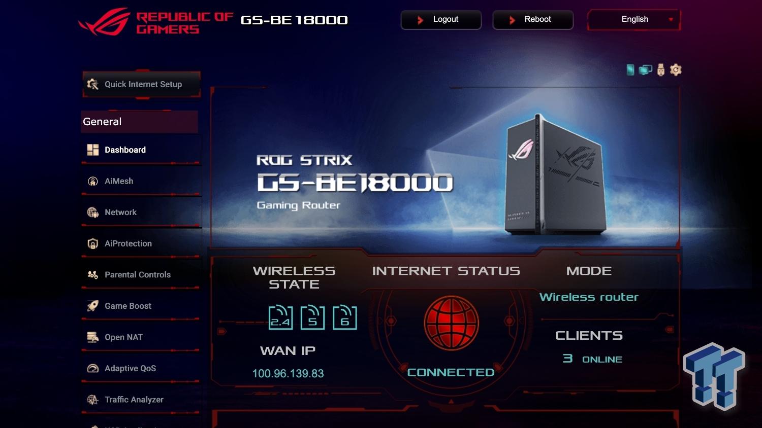 ASUS ROG STRIX GS-BE18000 Wi-Fi 7 Tri-Band Gaming Router Review - Fast ...