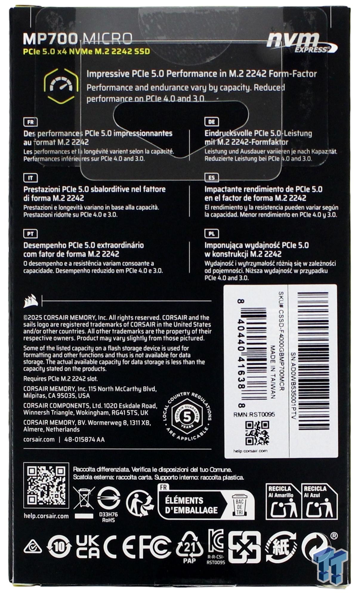 Corsair MP700 Micro 4TB SSD Review - Tiny but Huge