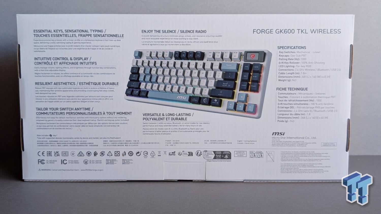 MSI FORGE GK600 TKL Wireless Gaming Keyboard Review - MSI's Best Pure ...