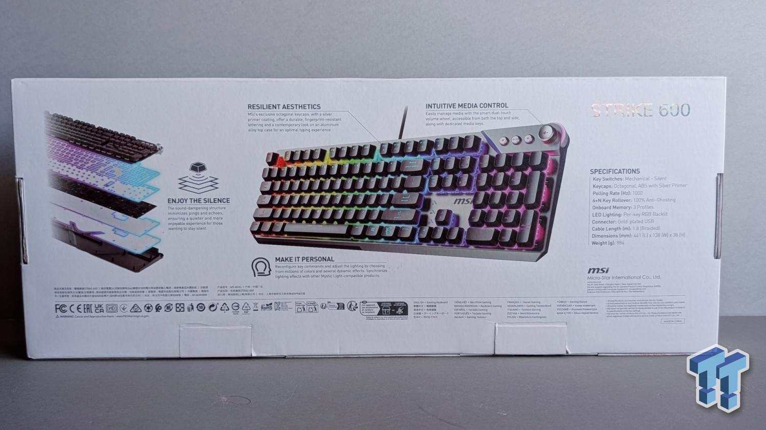 MSI Strike 600 Gaming Keyboard Review - The Sound of Silence