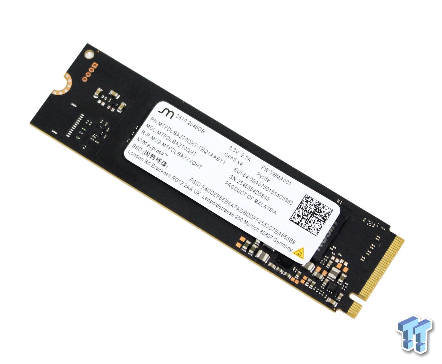 Micron 3610 2TB SSD Review - DRAMless QLC at 11,000 MB/s