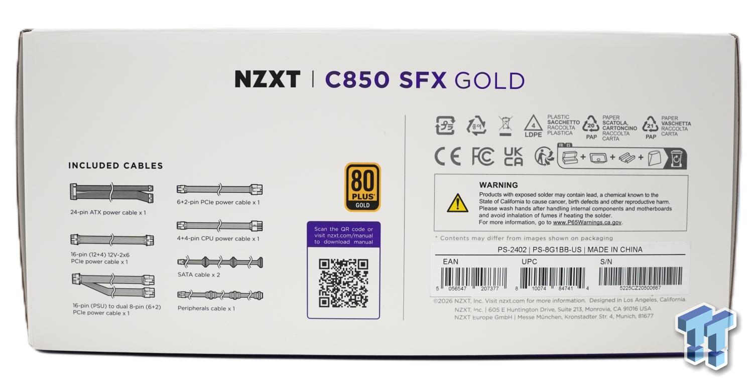 NZXT C850 SFX Gold ATX 3.1 Power Supply Review