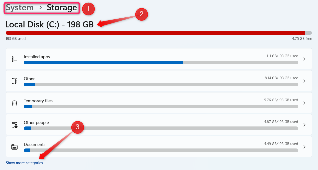 How to see what's using up storage space on your C: Drive