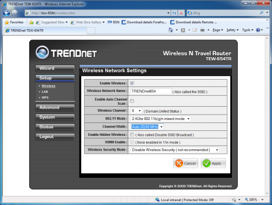 TRENDnet TEW-654TR 300Mbps Wireless N Travel Router