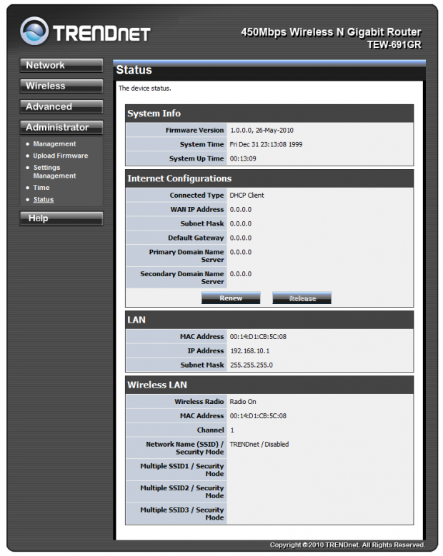 TRENDnet TEW-691GR 450Mbps Wireless Router