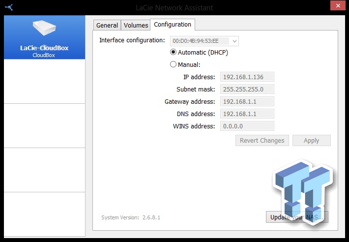 LaCie CloudBox 1TB Personal NAS Review | TweakTown
