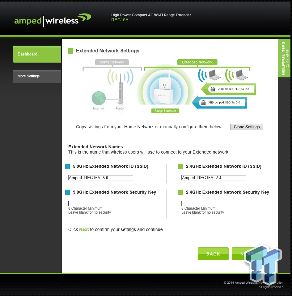 amped range extender setup