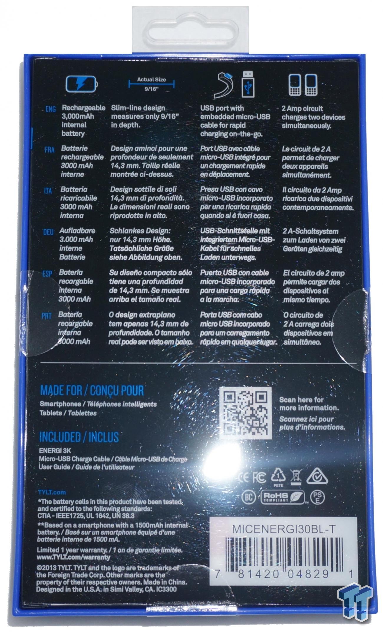 TYLT Energi 3K Battery Pack Mobile Travel Charger Review | TweakTown