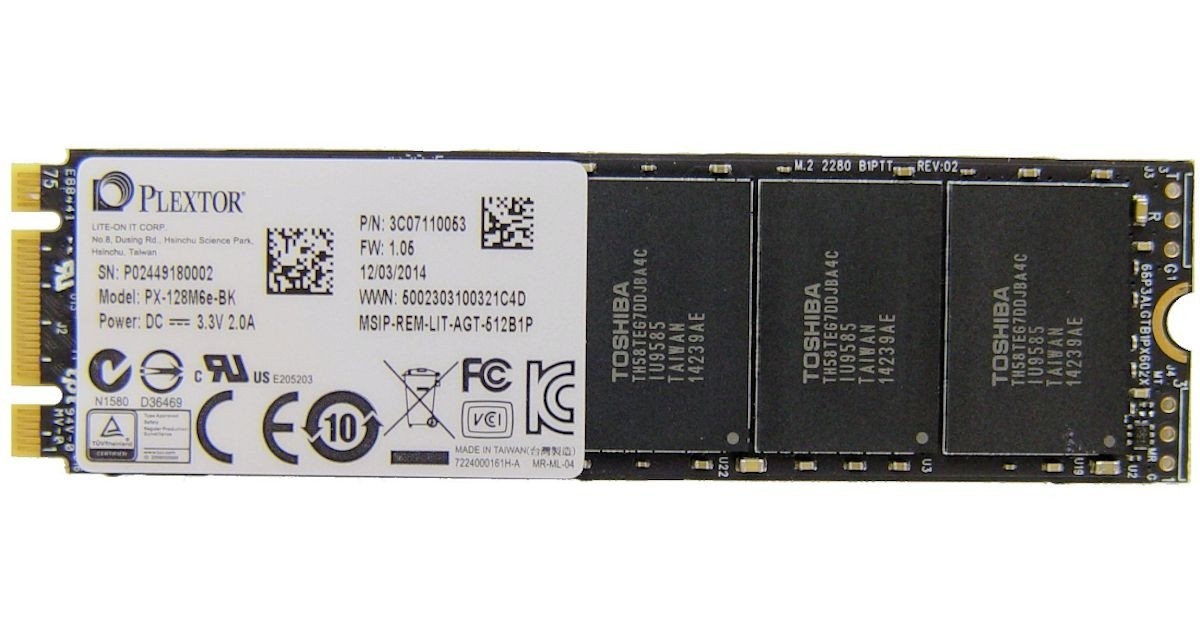 Plextor M6e Black Edition 128GB PCIe SSD Review