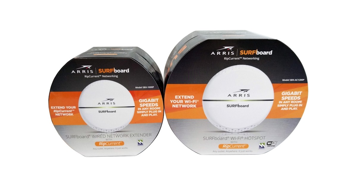 ARRIS SURFboard SBX-1000P and AC1200P RipCurrent Extenders Review