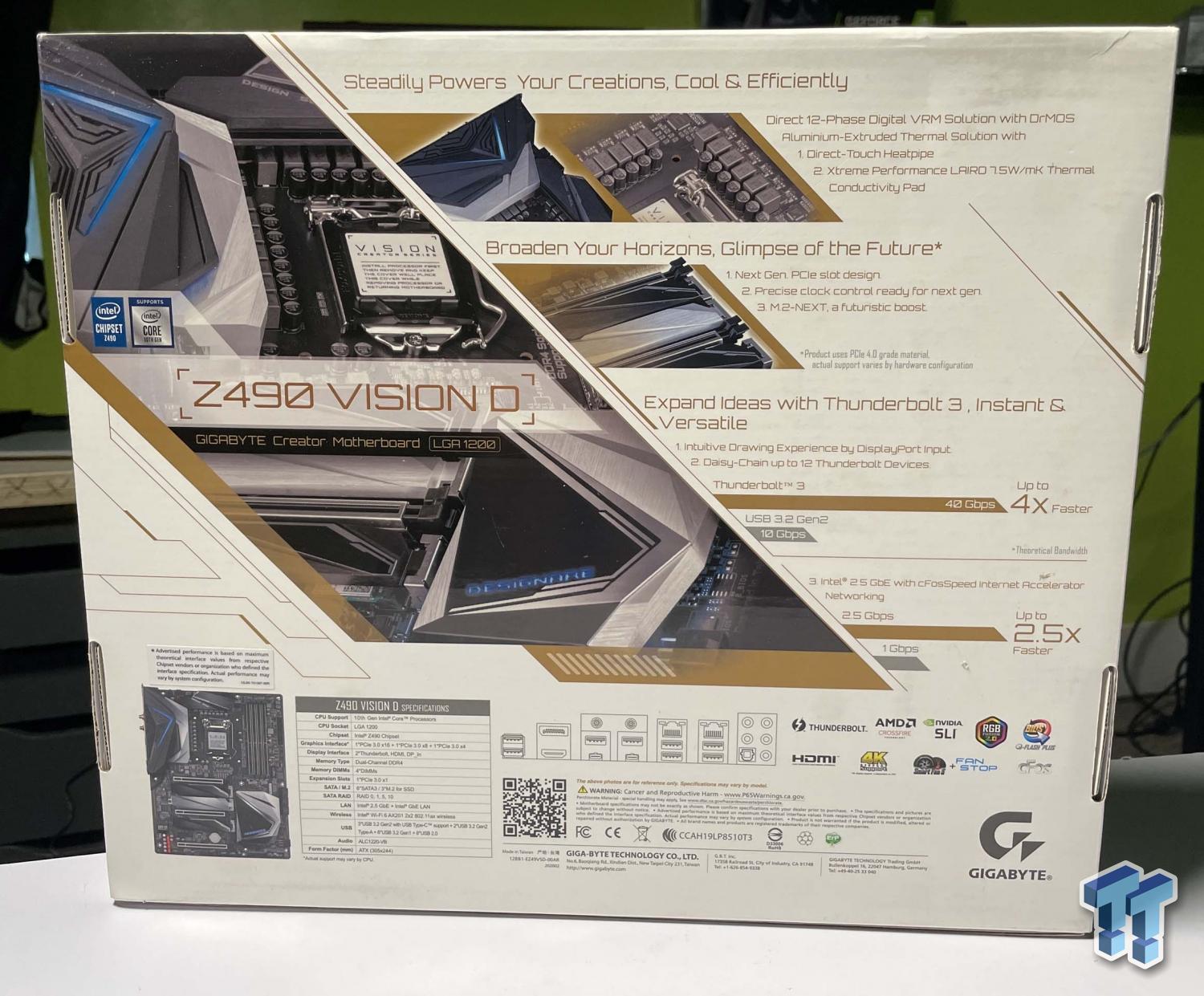 GIGABYTE Z490 Vision D Motherboard Review
