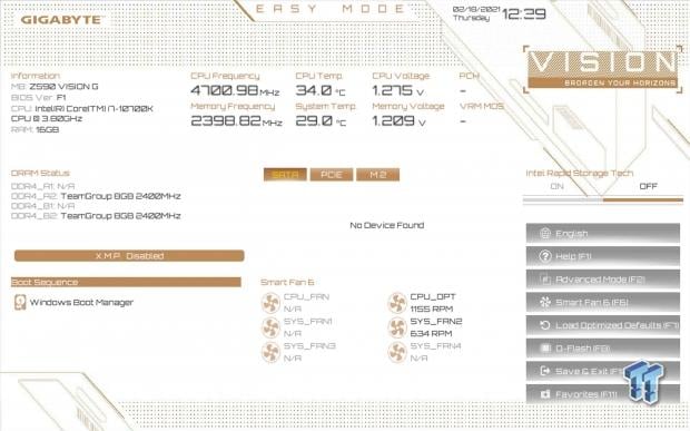 GIGABYTE Z590 Vision G Motherboard Review