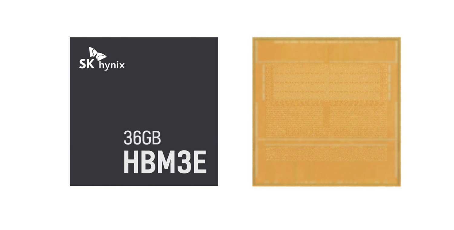 SK hynix starts mass production of 12-layer HBM3E memory: 36GB capacity per module @ 9.6Gbps