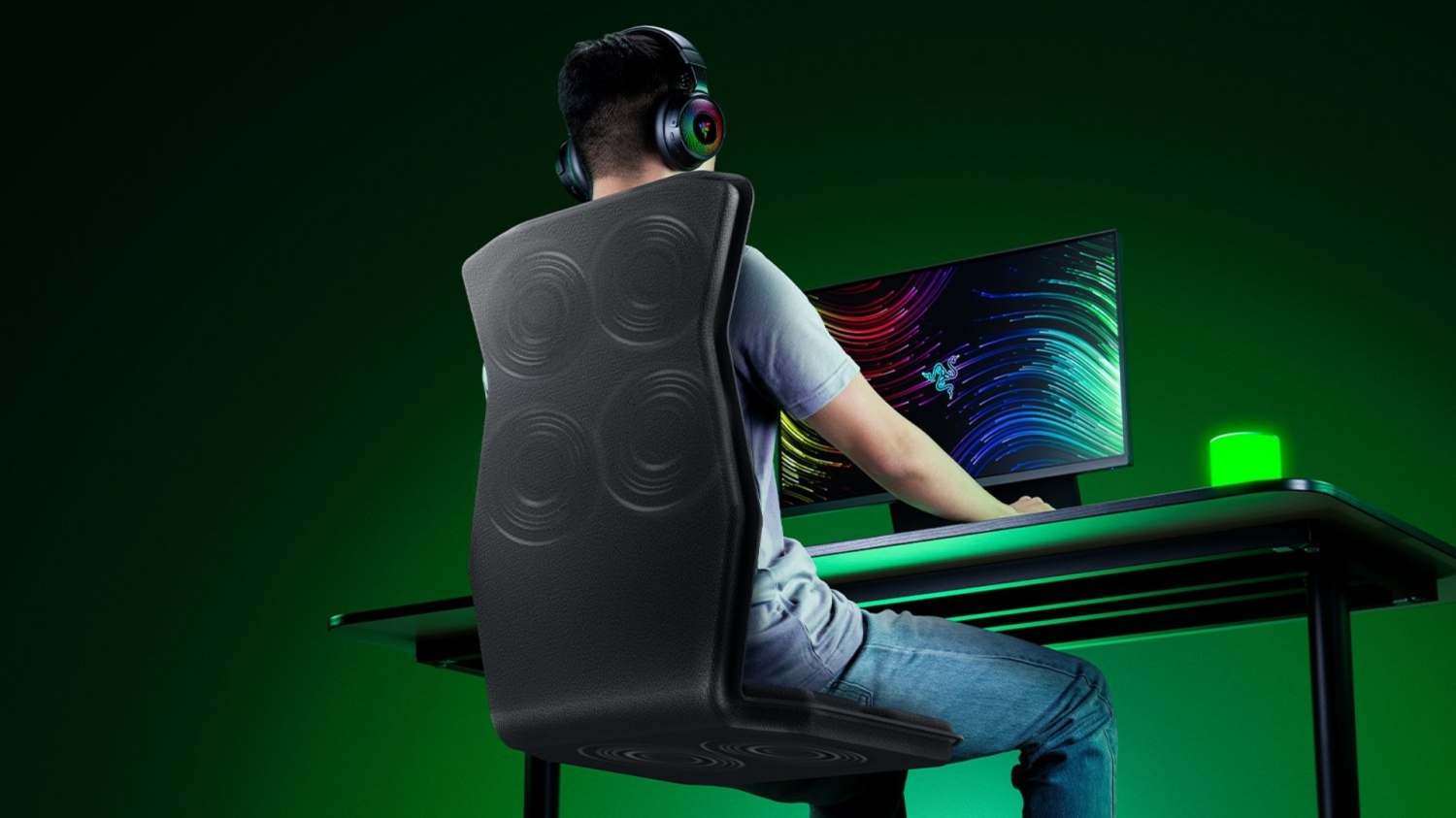 Razer's new Freyja is the world's first HD Haptics Gaming Cushion