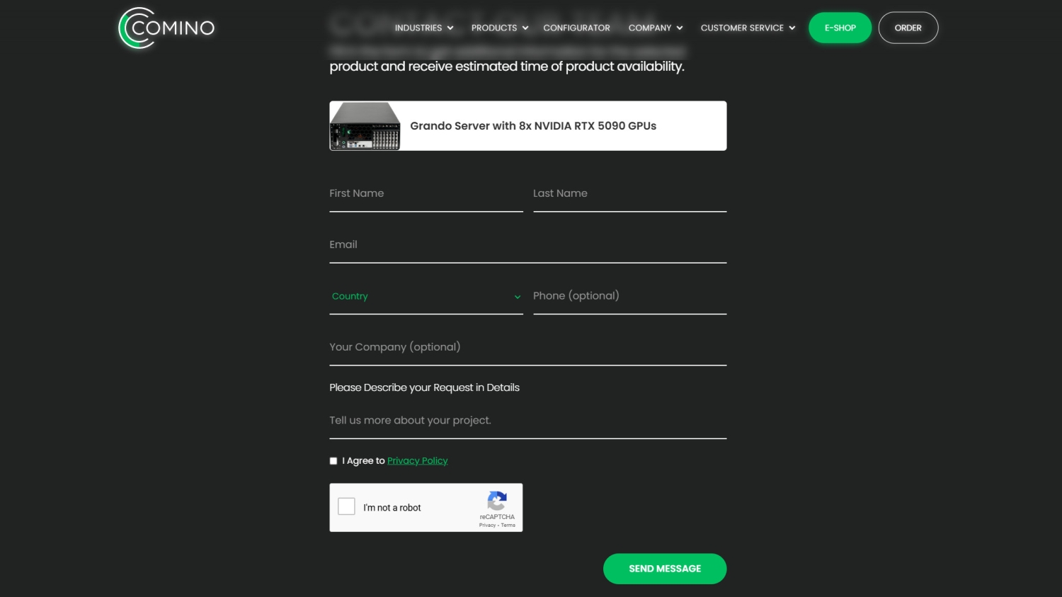 Comino servers with 8 x NVIDIA RTX 5090s are on pre-order - a sign the ...