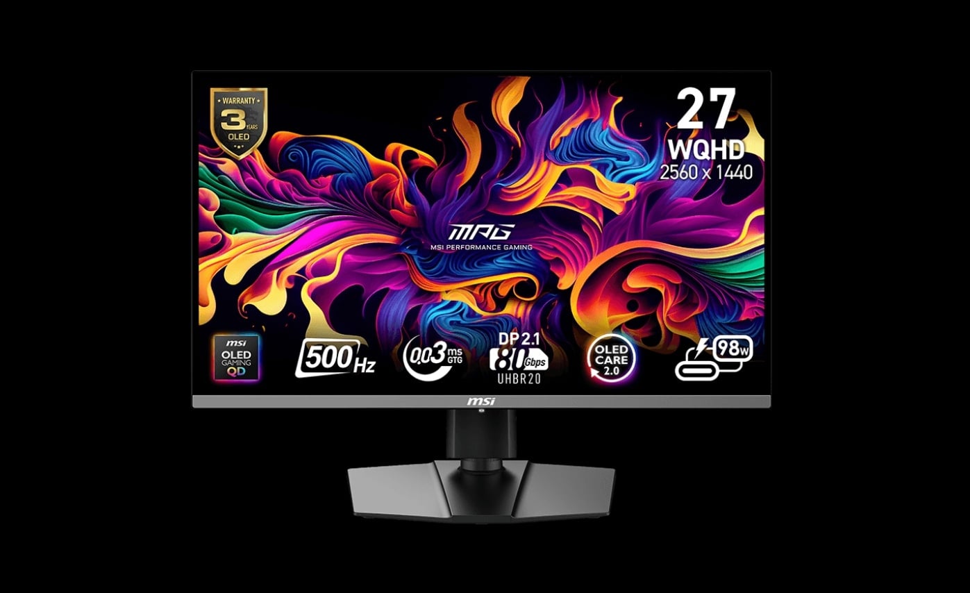 MSI MPG 272QR WD-OLED X50: the first 27-inch 1440p 500Hz monitor with ...