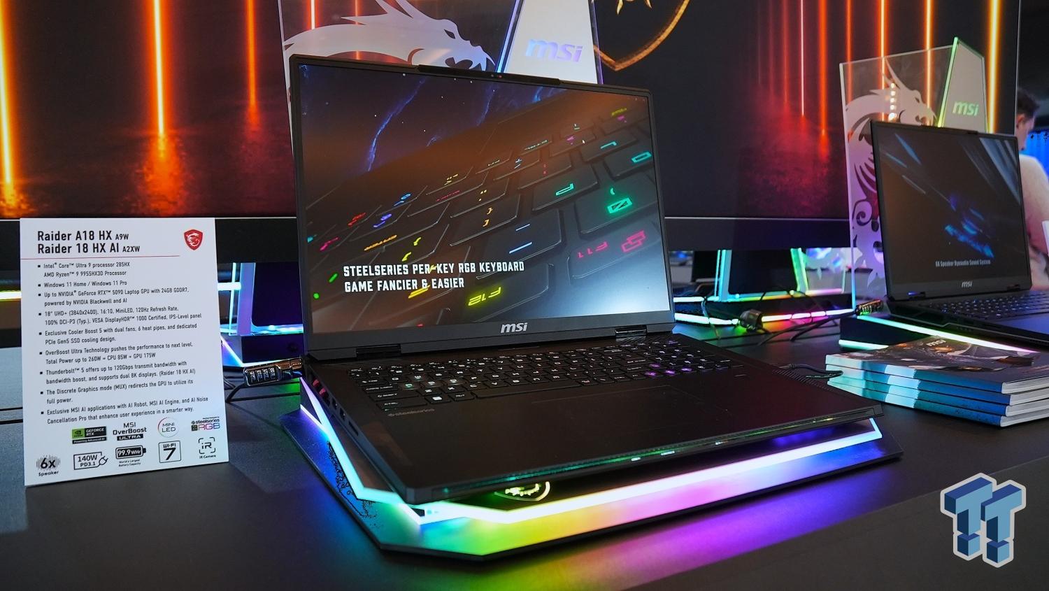 MSI Titan, Raider, Vector, Stealth laptops: all 18-inch displays, up to ...