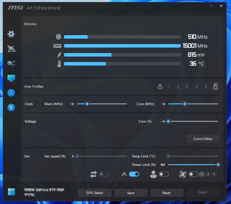 MSI's new Afterburner Beta now has GeForce RTX 50 support, works with ...