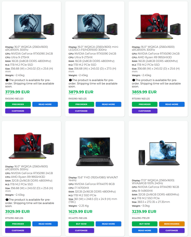 AMD Ryzen 9 9955hx3d Gaming ordinateur portable avec GPU d'ordinateur ...