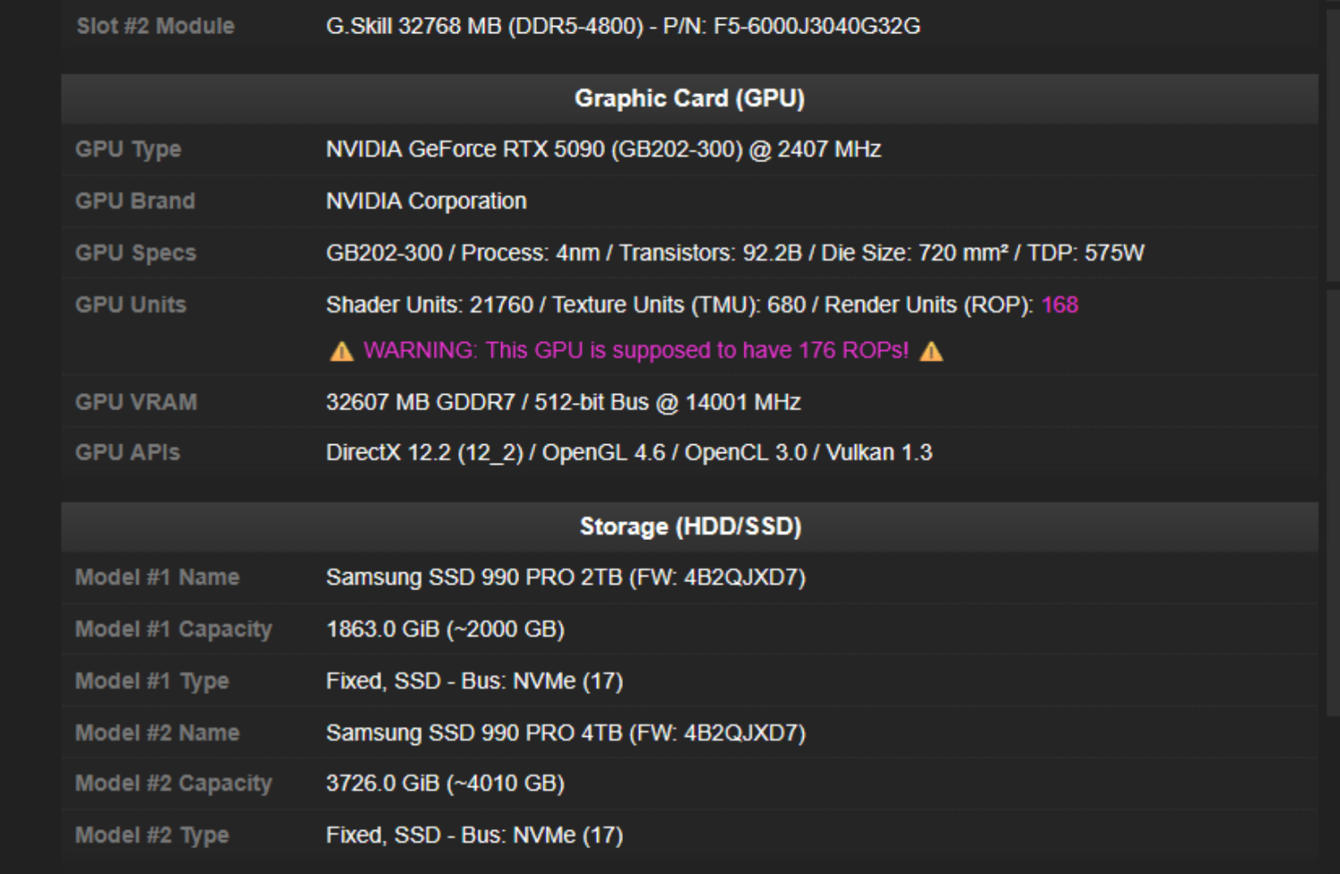 CPU-Z Validator can now check your NVIDIA GeForce RTX 50 series GPU for missing ROPs