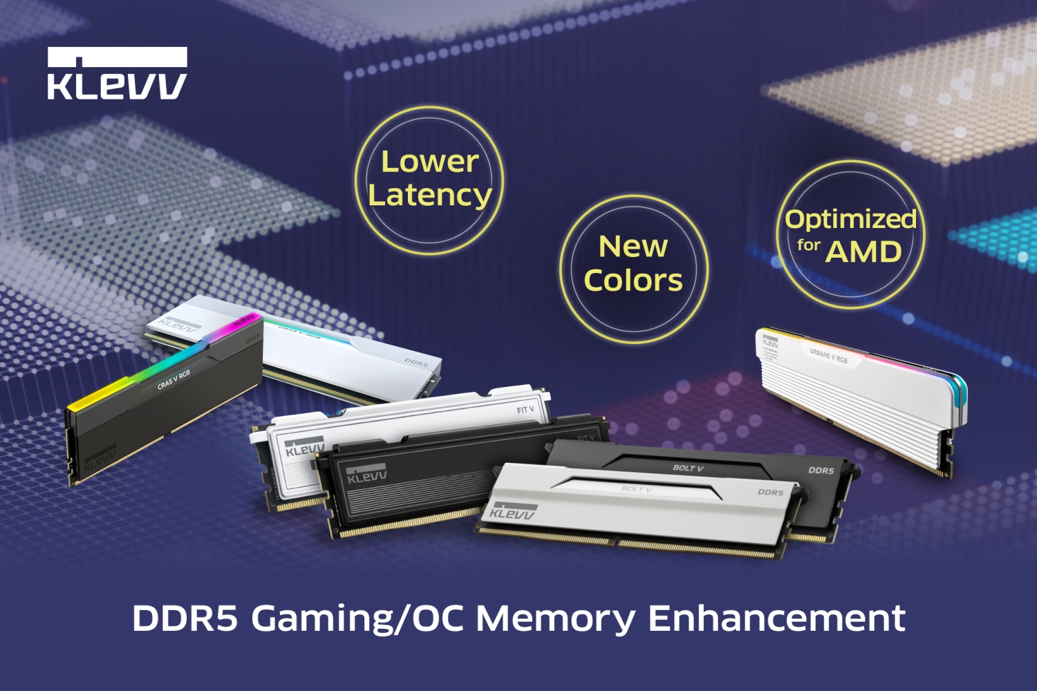 KLEVV intros its new DDR5 Gaming/OC RAM: new colors, lower latencies ...