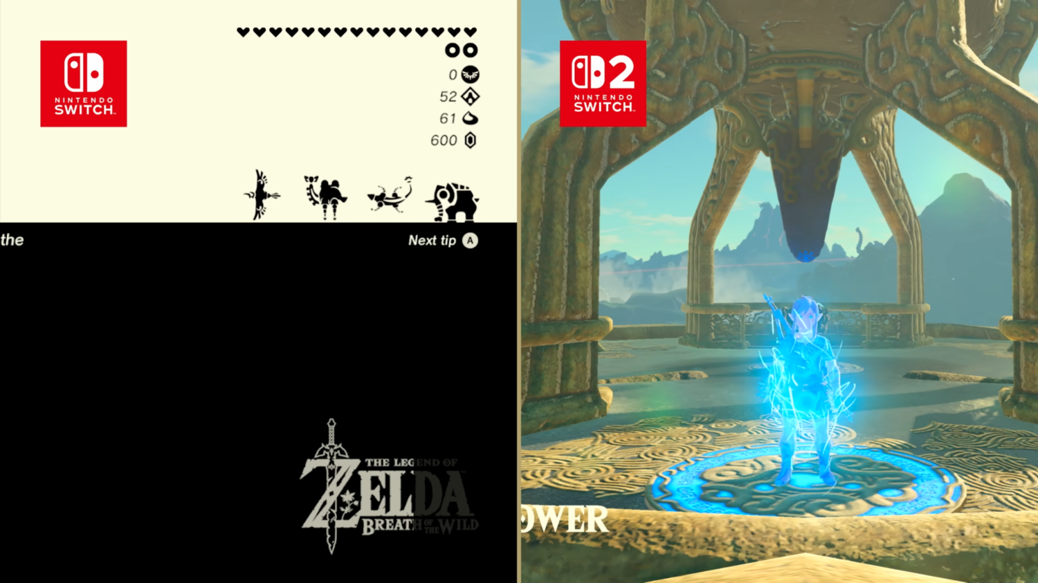 Switch 2 loads Breath of the Wild's warp zones in half the time