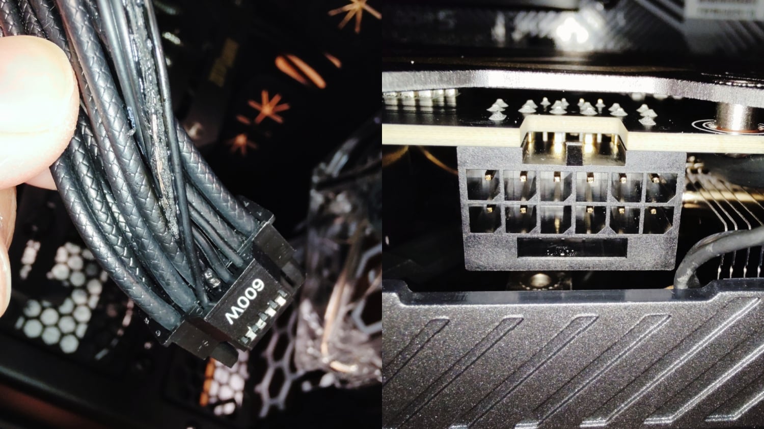 Another melted GPU power cable spotted, but this time on a GeForce RTX 5070