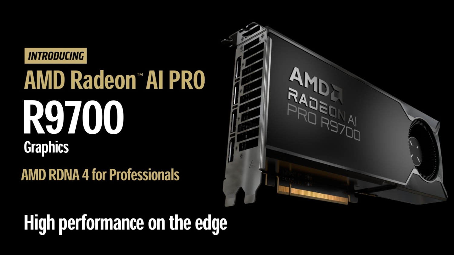 AMD Radeon AI PRO R9700 GPU announced, RDNA 4 and 32GB of memory