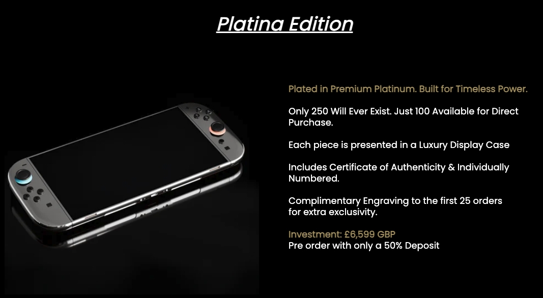 World's first 24K gold Nintendo Switch 2 console officially unveiled