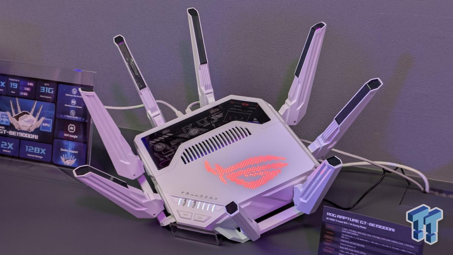 ASUS had its creepy crawly ROG Rapture GT-BE19000AI router looking like ...