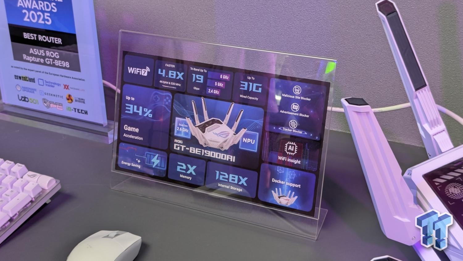 ASUS had its creepy crawly ROG Rapture GT-BE19000AI router looking like ...