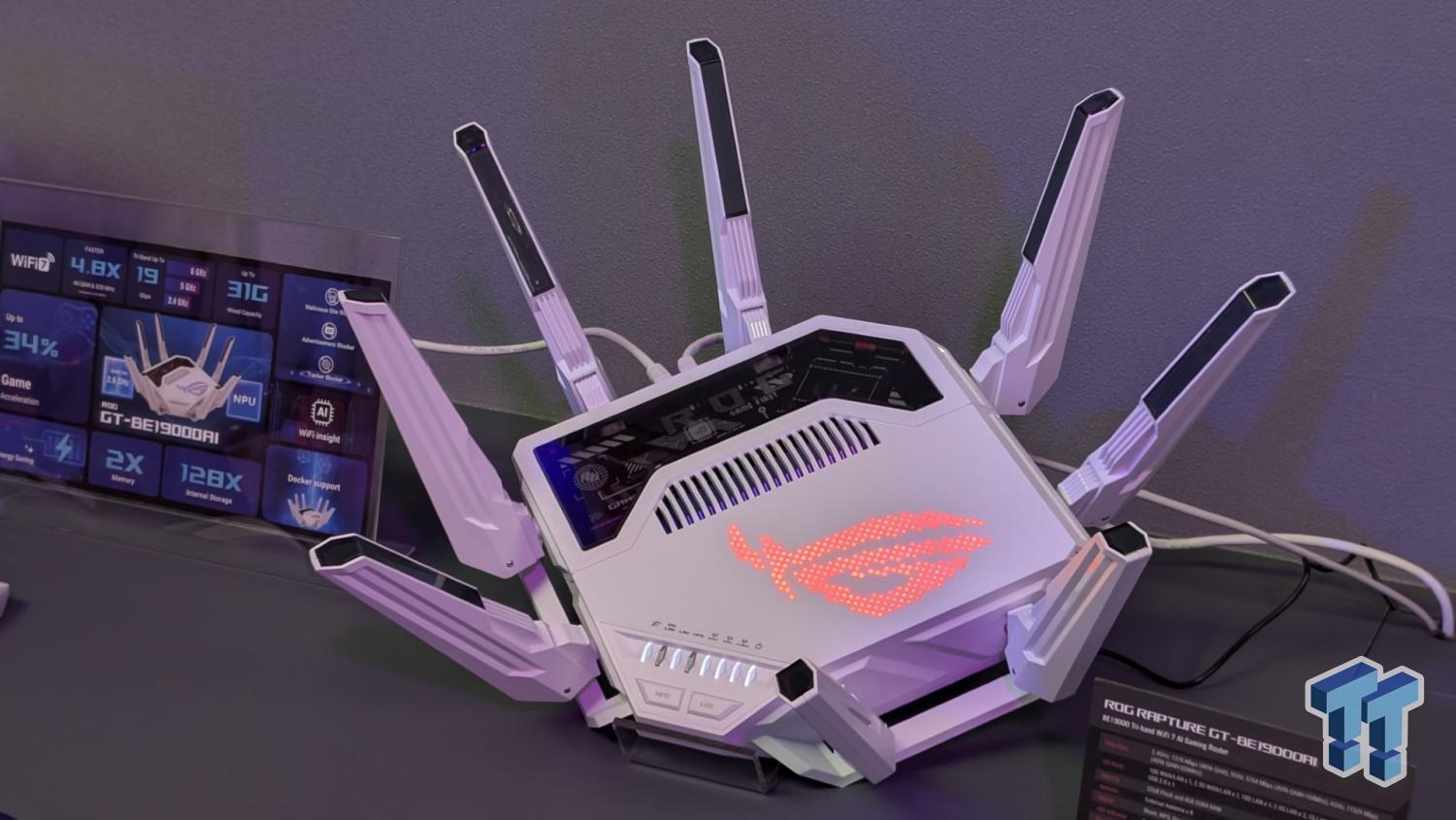 ASUS had its creepy crawly ROG Rapture GT-BE19000AI router looking like ...