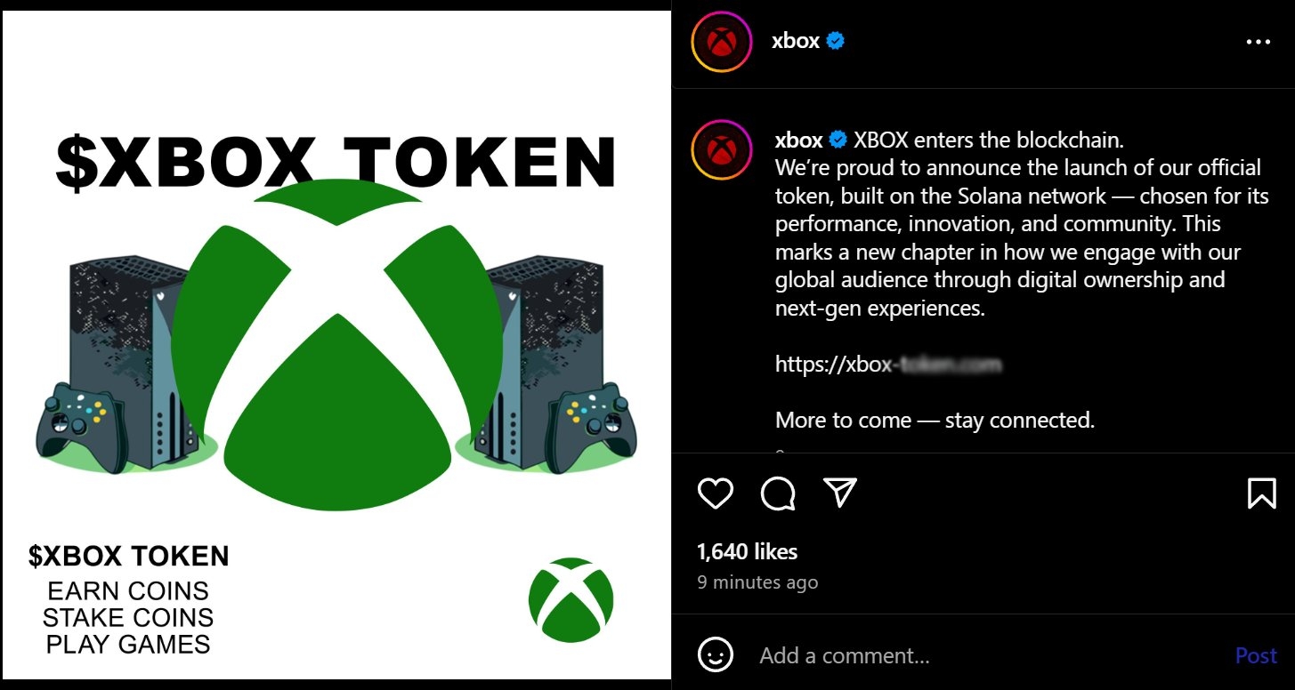 Official Xbox social media accounts hacked to post crypto scam