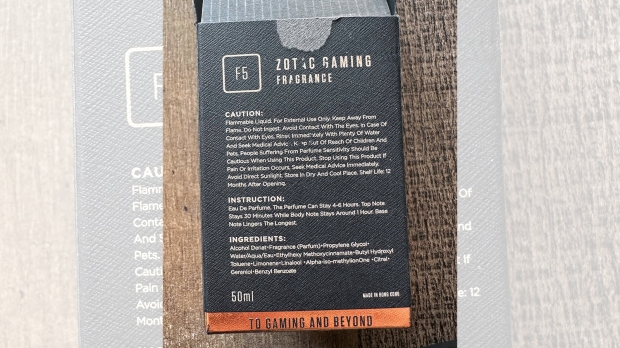 ZOTAC GAMING's new F5 Gaming Perfume: smell good, highten your senses ...