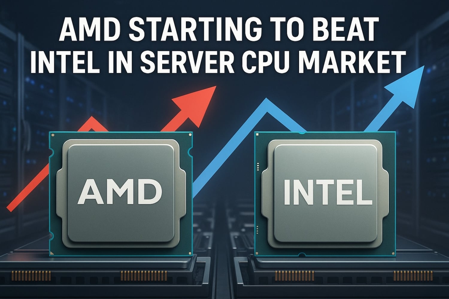 AMD has close to 40% of the server market, should match (and possibly ...