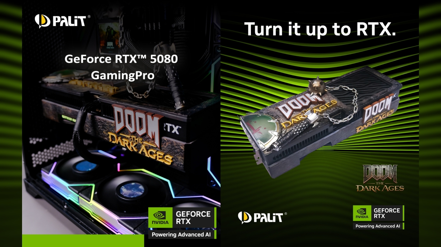 Palit is giving away a custom DOOM GeForce RTX 5080 with a Flail on the ...