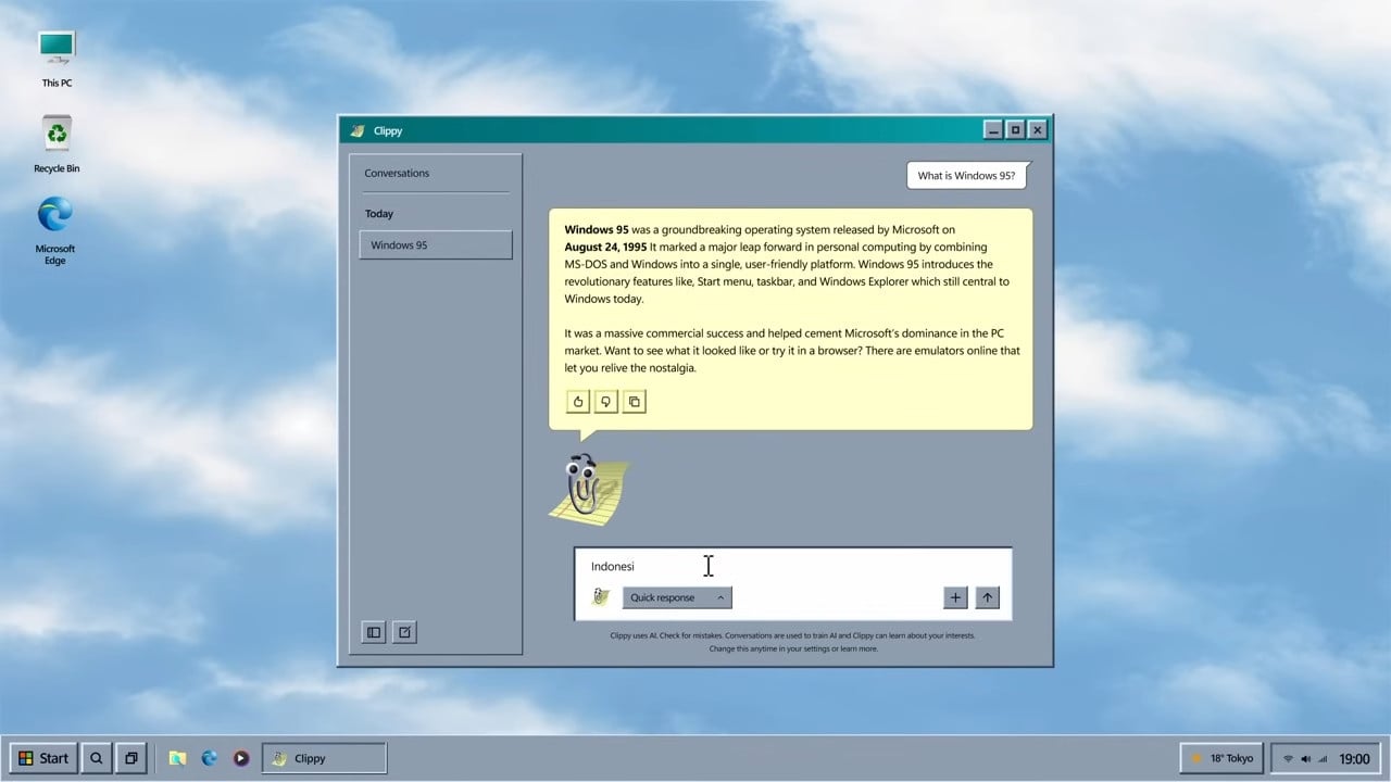 Windows Classic Remastered concept is a mashup of Windows 95 and Windows 11, plus an AI Clippy