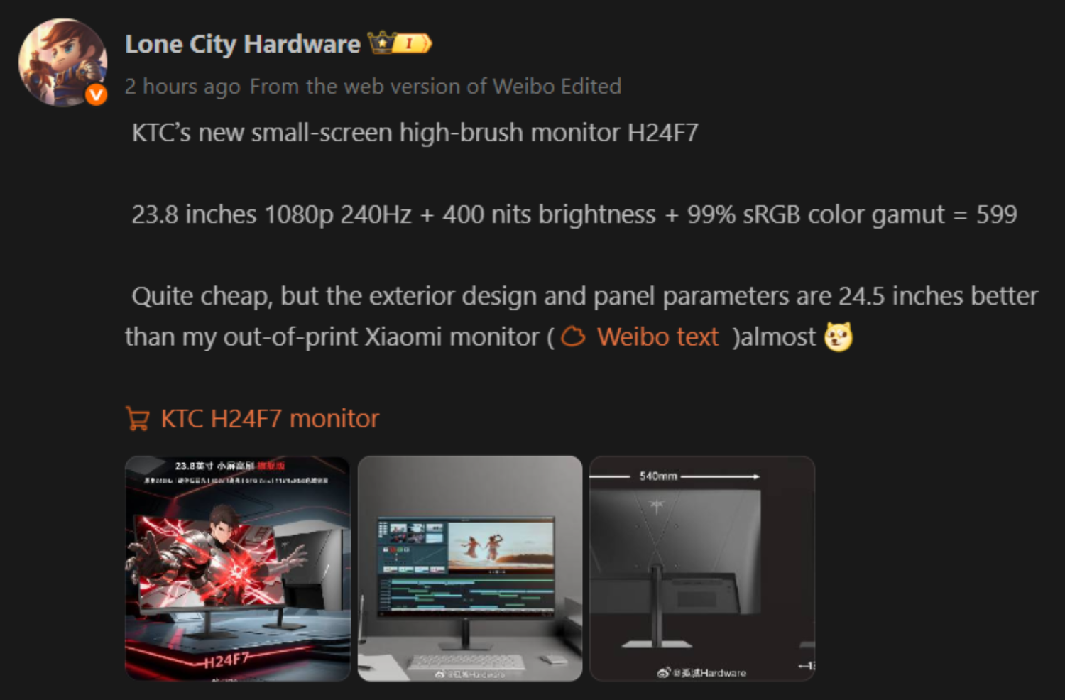 KTC releases 27-inch 1080p 240Hz gaming monitor for under $100, the ...