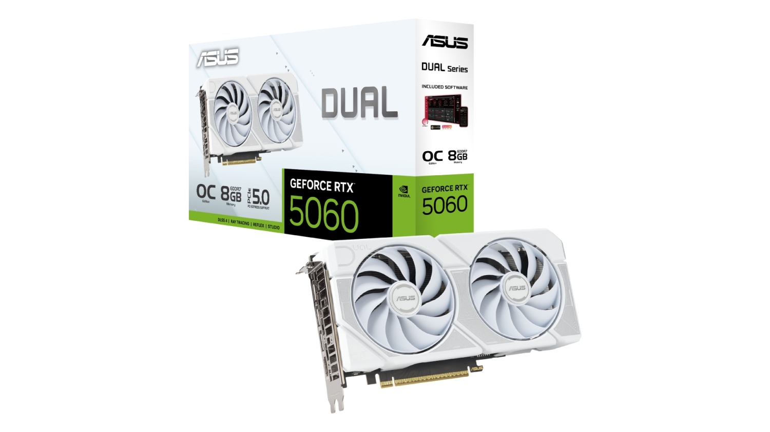 ASUS introduces Dual GeForce RTX 5060 and RTX 5060 Ti White Edition GPUs