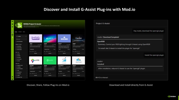 NVIDIA's G-Assist can now download and install its own plugins, all you need to do is ask