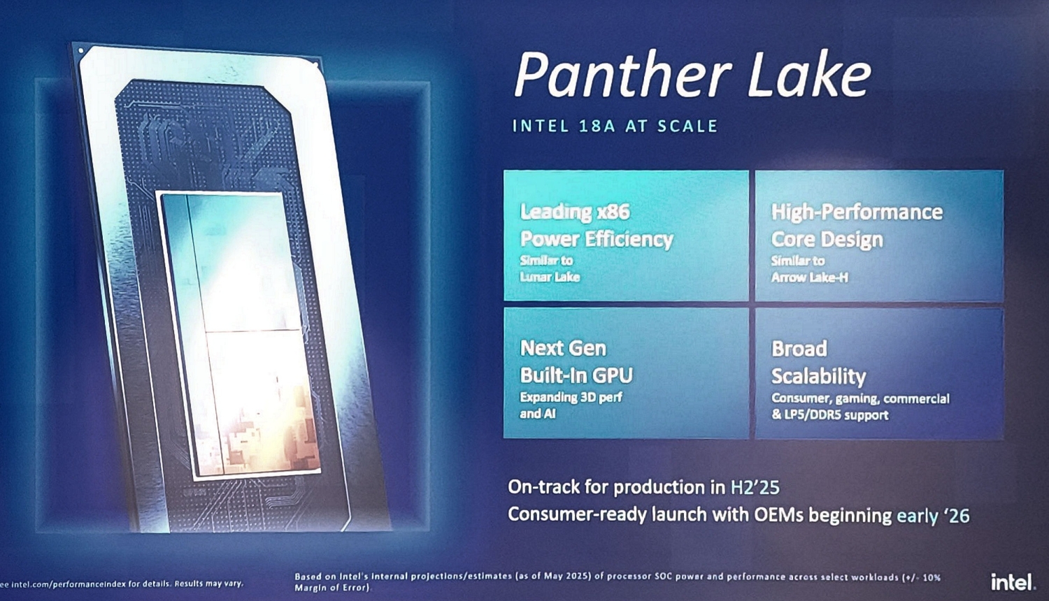 Intel Panther Lake laptop CPU leaks: 16C/16T, upgraded GPU, fabbed on Intel 18A and TSMC N3E