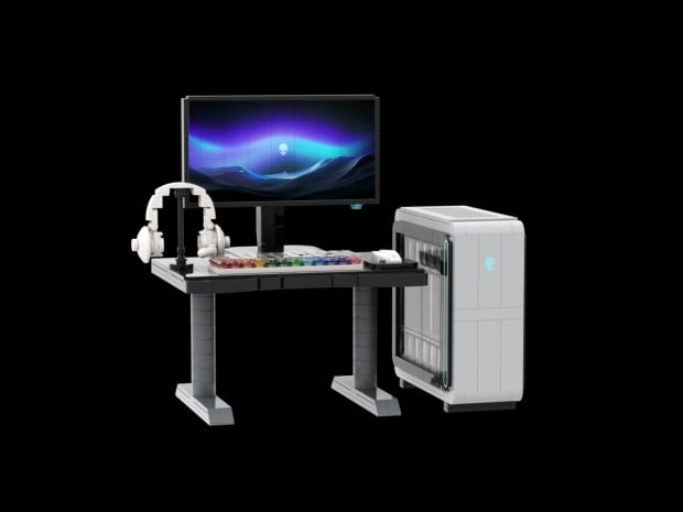 Alienware reveals new LEGO PC gear: Brick Kit Desk is a modular ...