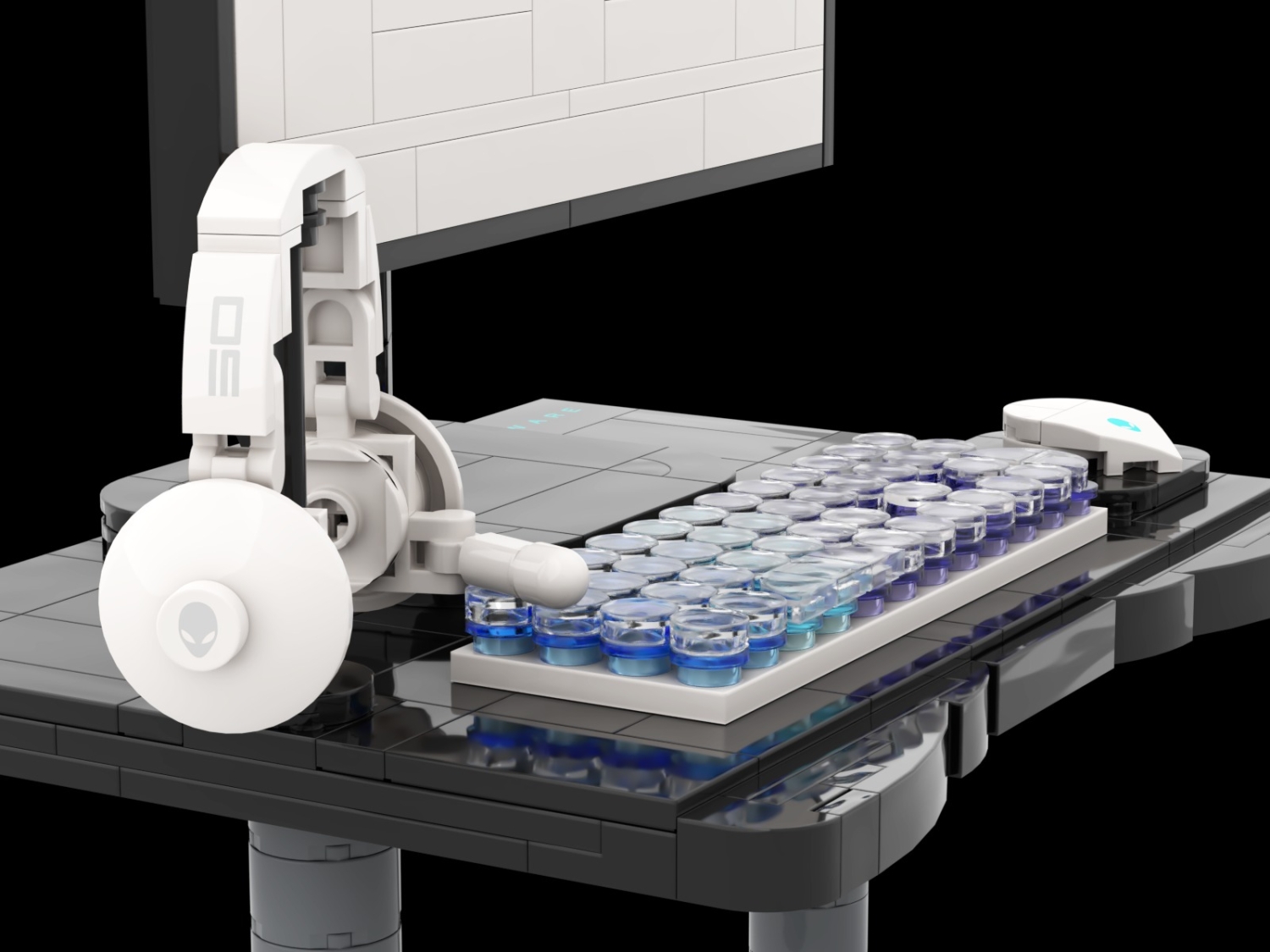 Alienware reveals new LEGO PC gear: Brick Kit Desk is a modular ...